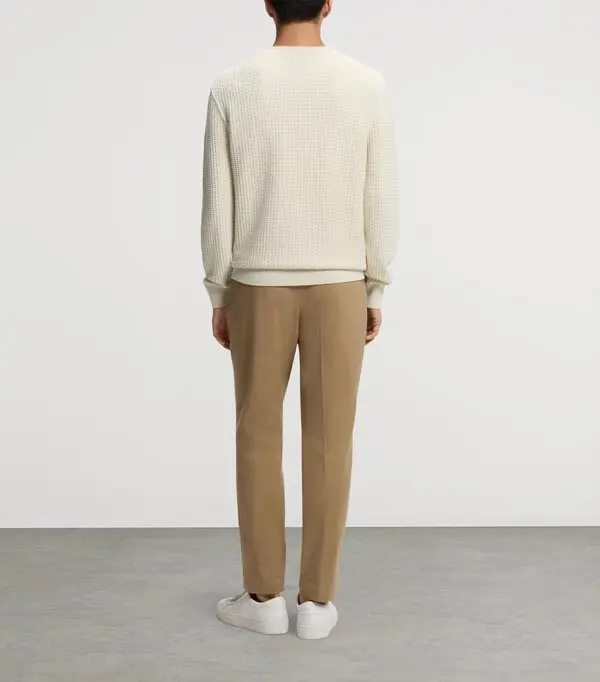BOSS Cotton Textured Sweater