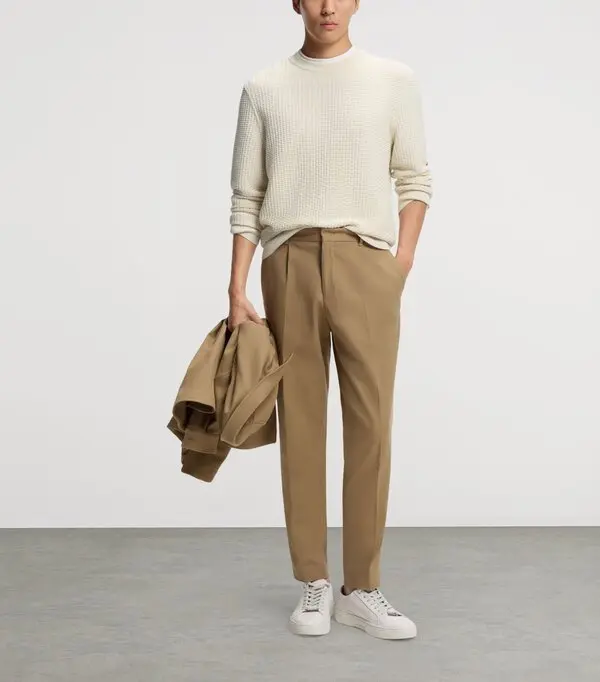 BOSS Cotton Textured Sweater