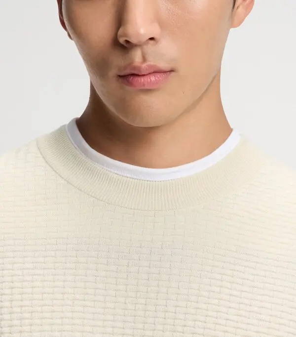 BOSS Cotton Textured Sweater