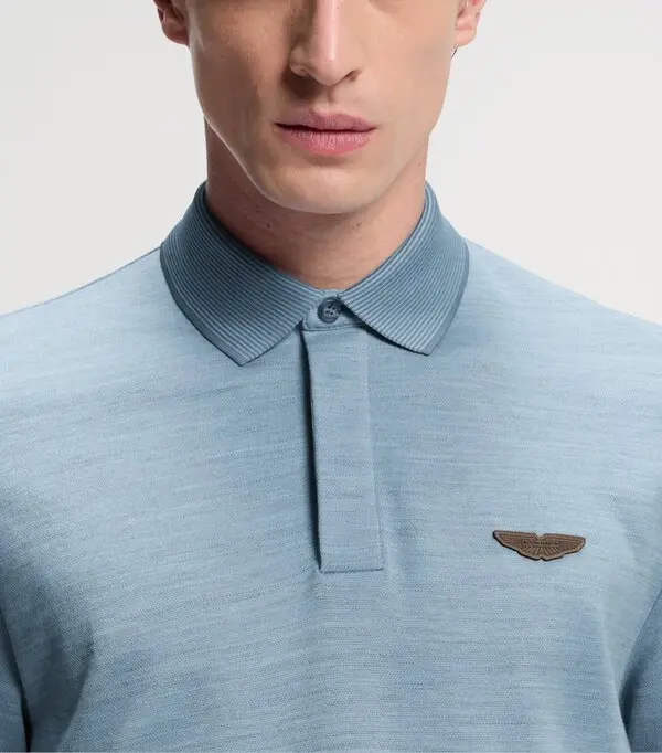 BOSS X Aston Martin Cotton-wool Polo Shirt - Blue