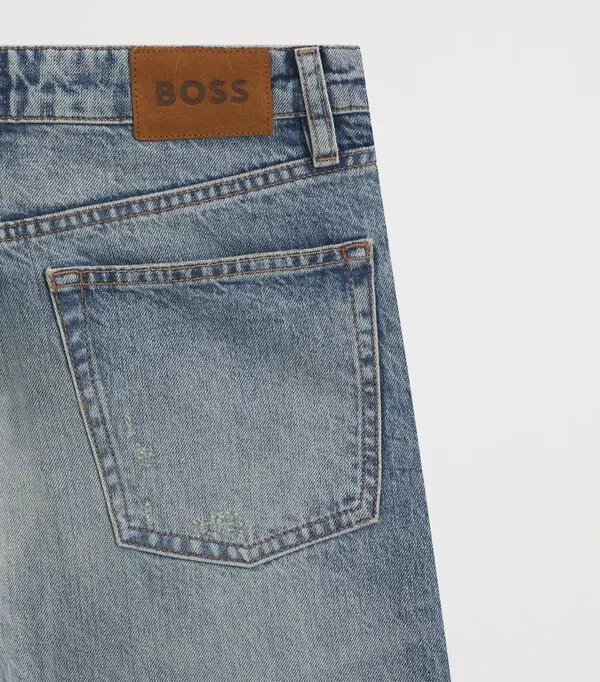 BOSS Stonewashed Straight Jeans