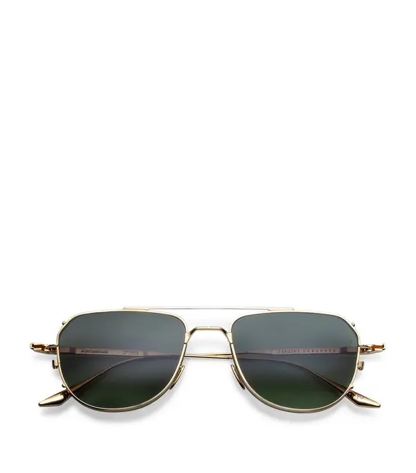 JACQUES MARIE MAGE Titanium Cendrars Sunglasses - Green