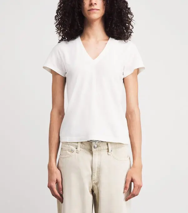 ME+EM Hemp-cotton V-neck T-shirt