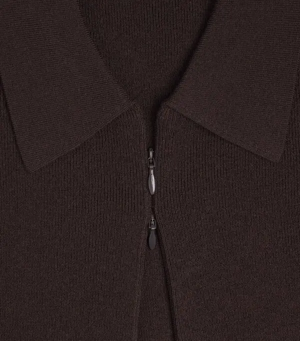 ME+EM Wool-blend Zip-up T-shirt