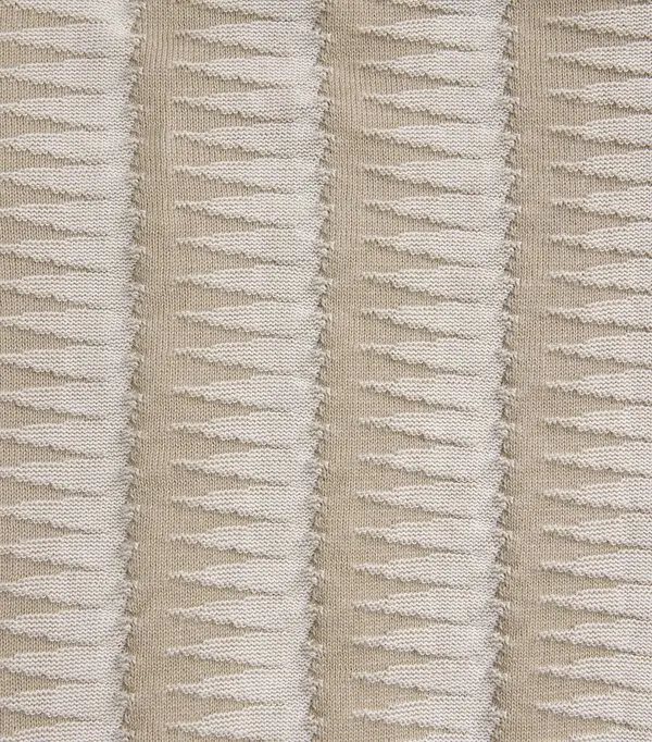 Emporio Armani Cotton Woven Jacquard Sweater - Beige