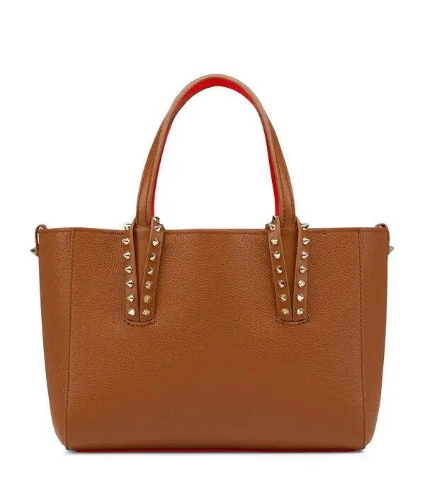 CHRISTIAN LOUBOUTIN Cabata Mini Calfskin Tote Bag - Brown