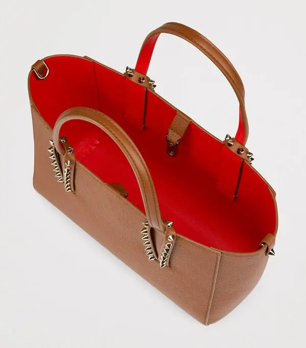 CHRISTIAN LOUBOUTIN Cabata Mini Calfskin Tote Bag - Brown