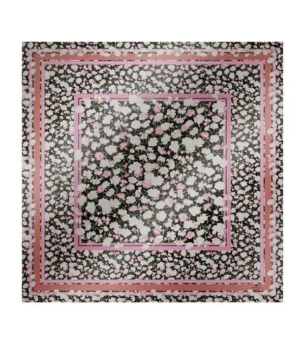 Max Mara Silk Floral Scarf - Pink