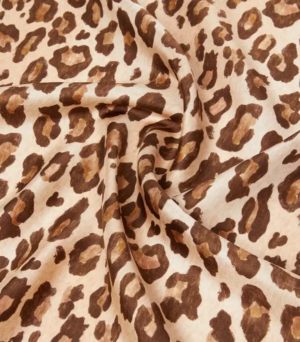 Max Mara Silk Leopard Print Scarf