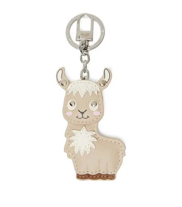 Max Mara Leather Llama Keyring - Pink