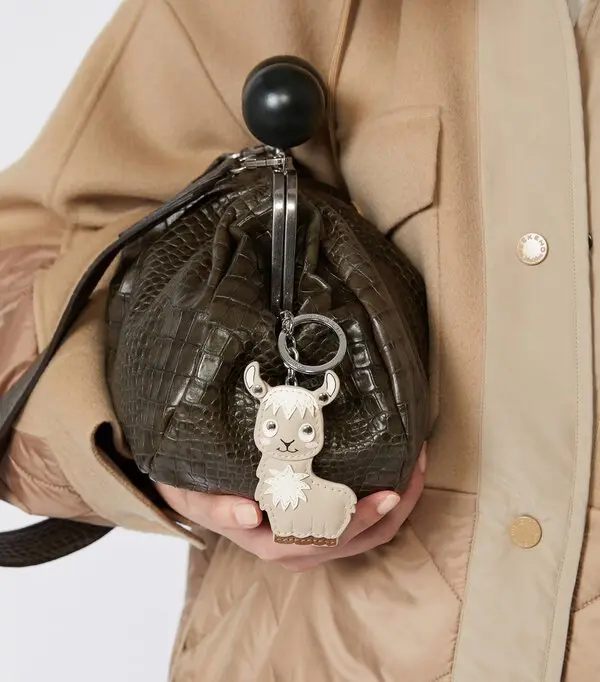 Max Mara Leather Llama Keyring