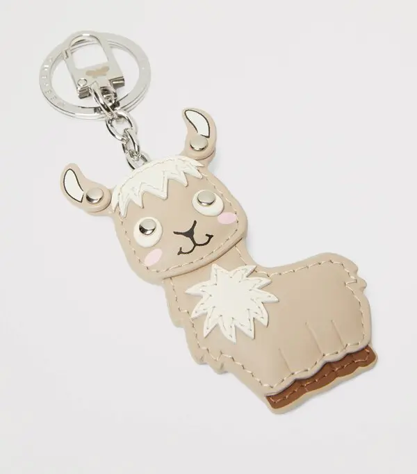 Max Mara Leather Llama Keyring