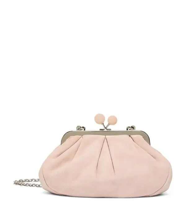 Max Mara Suede Pasticcino Clutch - Pink