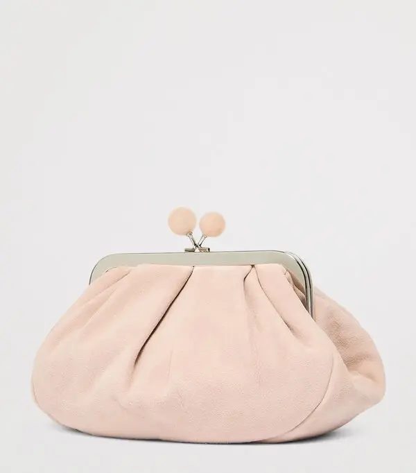 Max Mara Suede Pasticcino Clutch - Pink