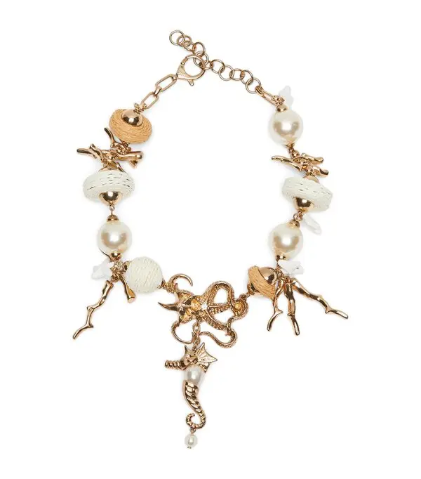 Max Mara Beaded Charm Necklace