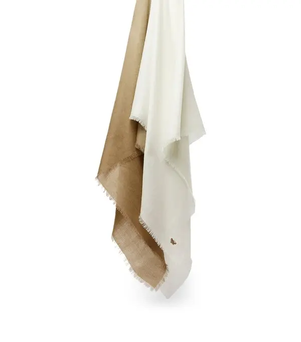 Max Mara Wool Gradient Scarf - Beige