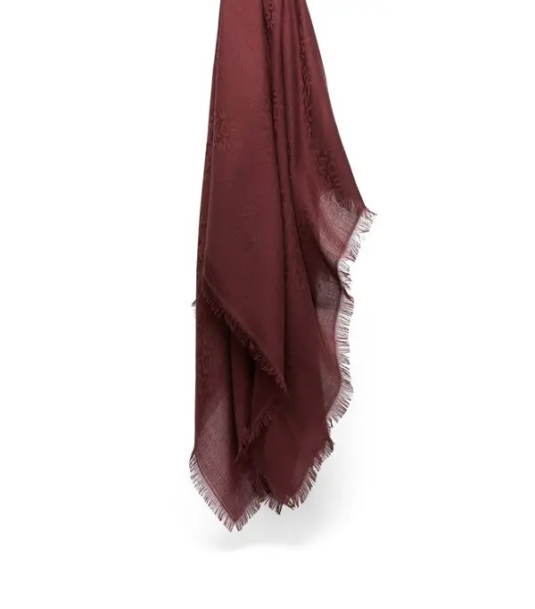 Max Mara Modal-cashmere Logo Scarf - Red