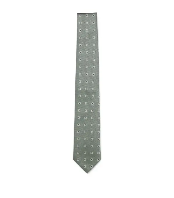 BOSS Silk Jacquard Neck Tie - Green