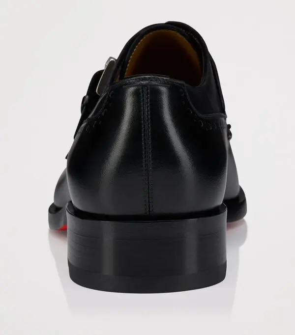 CHRISTIAN LOUBOUTIN Sartok Leather Monk Shoes - Black