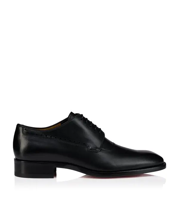 CHRISTIAN LOUBOUTIN Sartoby Calf Leather Derby Shoes - Black