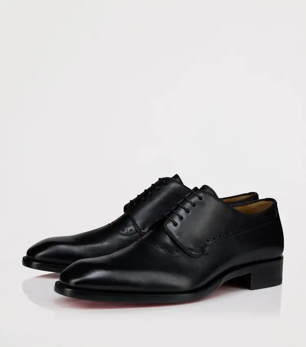 CHRISTIAN LOUBOUTIN Sartoby Calf Leather Derby Shoes - Black