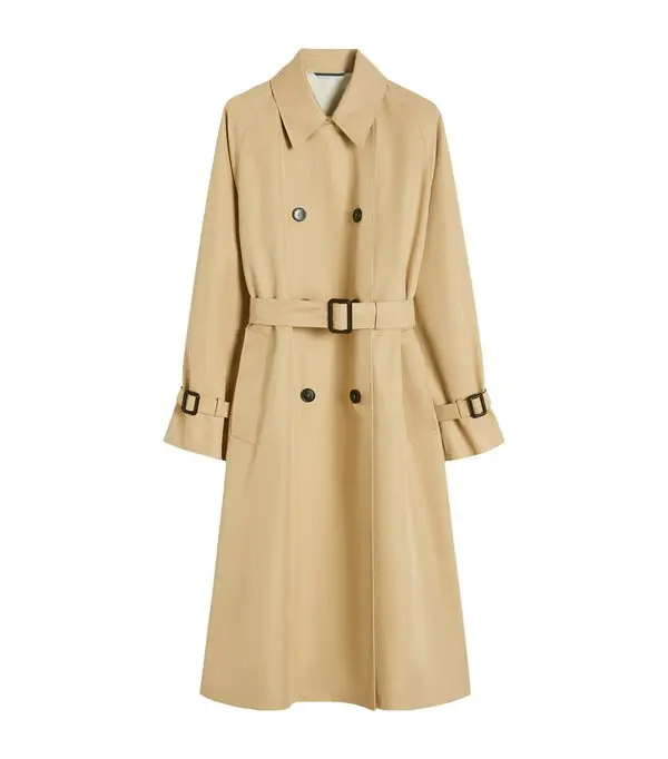 Max Mara Gabardine Reversible Trench Coat - Beige