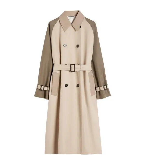 Max Mara Gabardine Reversible Trench Coat - Beige