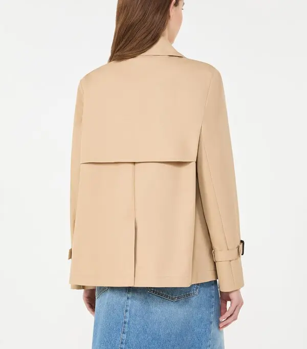 Max Mara Gabardine Cropped Trench Coat