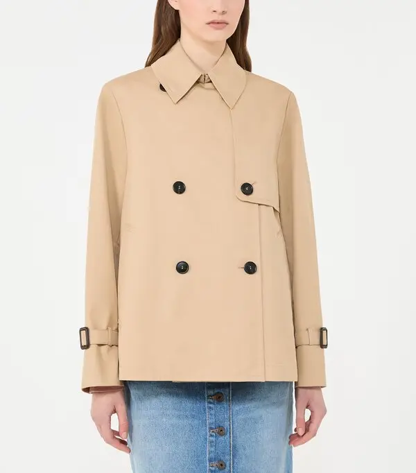 Max Mara Gabardine Cropped Trench Coat