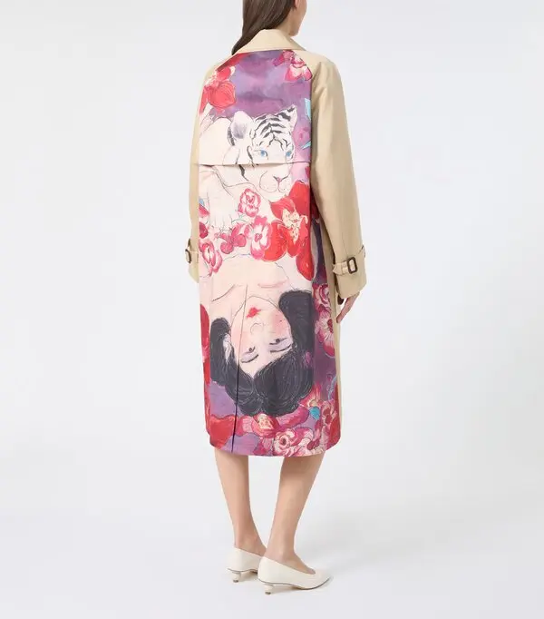 Max Mara Cotton Printed Trench Coat