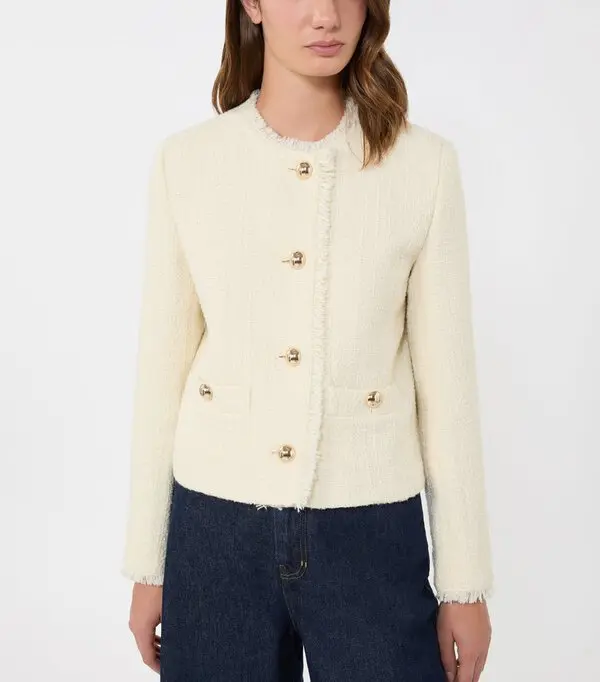 Max Mara Wool-blend Round-neck Jacket