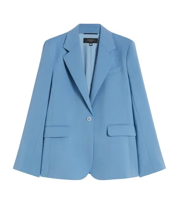 Max Mara Virgin Wool Blazer - Blue