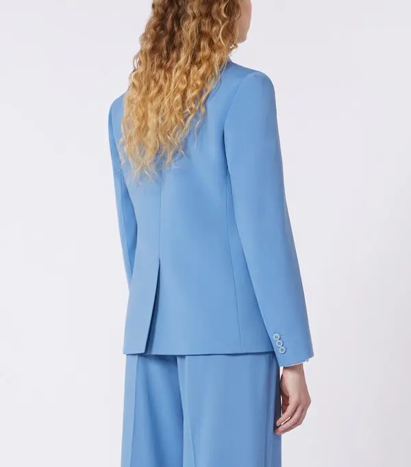 Max Mara Virgin Wool Blazer - Blue