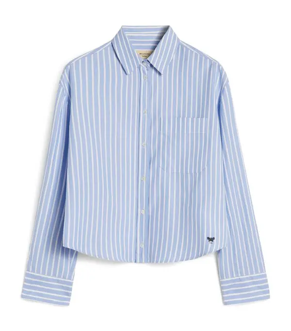 Max Mara Cotton Striped Oxford Shirt - Blue