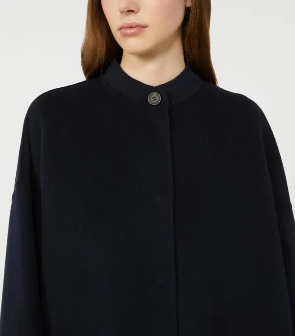 Max Mara Wool-blend Scarf-overlay Coat