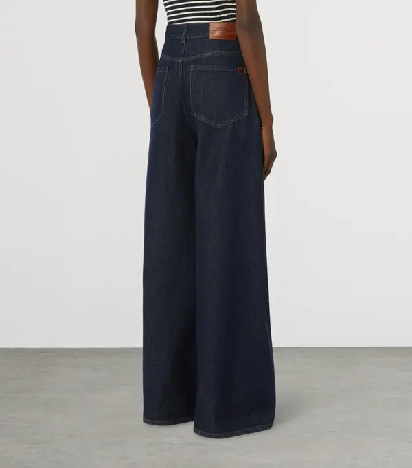 Max Mara Cotton Wide-leg High-rise Jeans