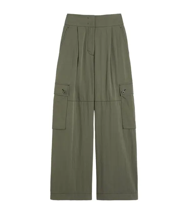 Max Mara Cotton-blend Cargo Trousers - Green