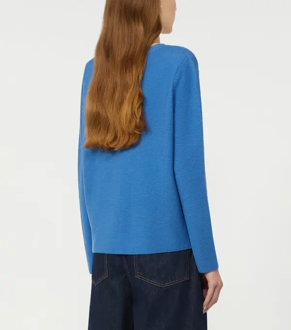 Max Mara Cotton V-neck Sweater - Blue