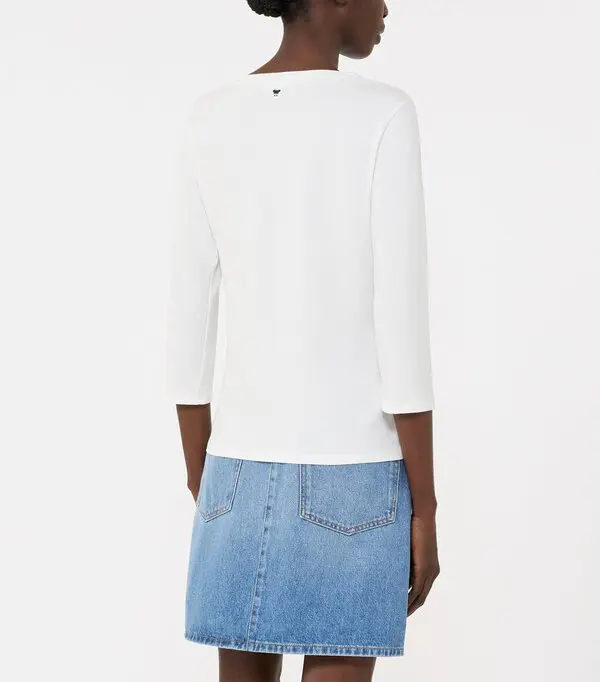 Max Mara Stretch-cotton Long-sleeve T-shirt - White