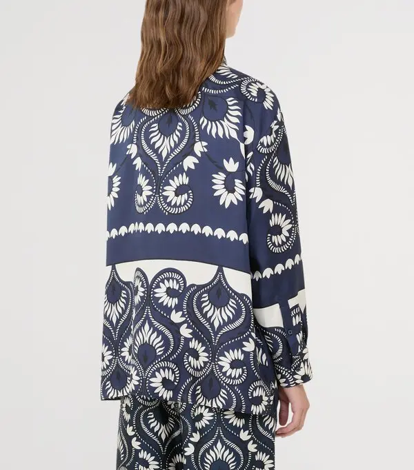 Max Mara Silk Patchwork Printed Shirt