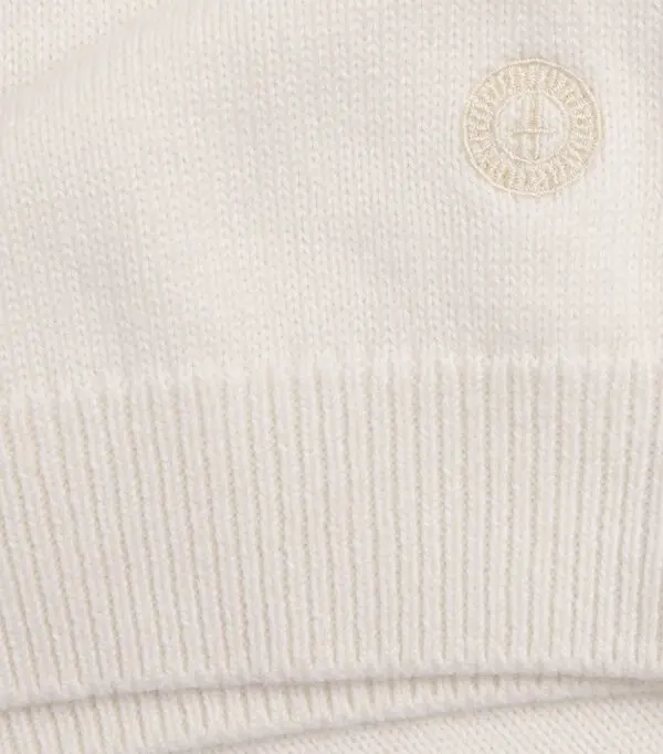 Harrods Cotton-cashmere Collared Sweater - Ivory