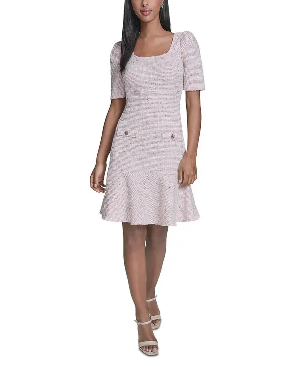 karl lagerfeld paris pink dress KARL LAGERFELD PARIS Women's Sleeveless Floral Peony Halter Neck Midi Dress