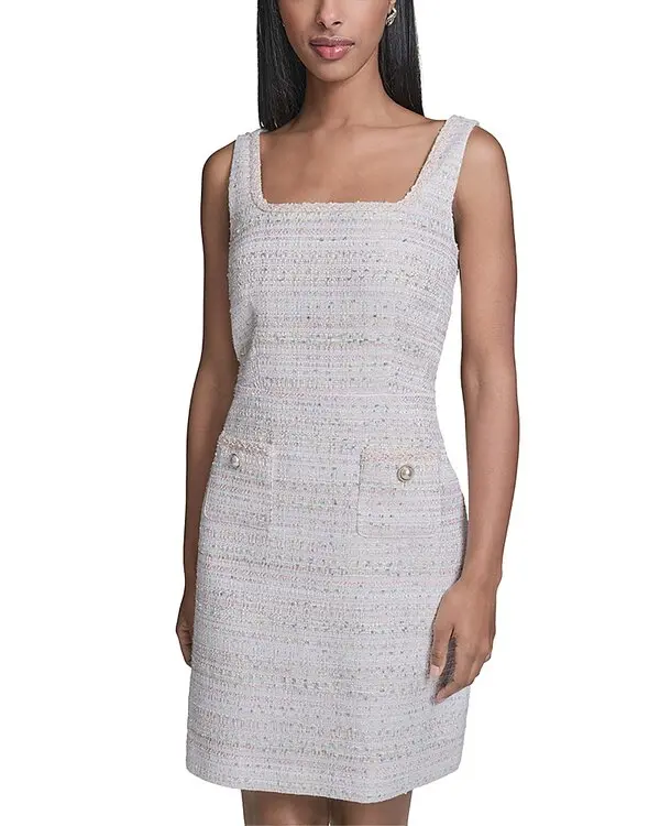 Karl Lagerfeld Paris Metallic Tweed Dress