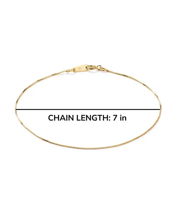 ANA LUISA Solid Yellow Mini Box Chain Bracelet