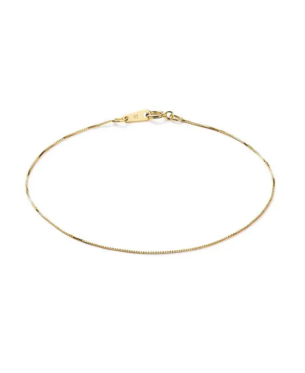 ANA LUISA Solid Mini Box Chain Bracelet - Gold