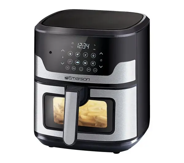 EMERSON As Is Voice Activated 5.3qt Air Fryer - One-color