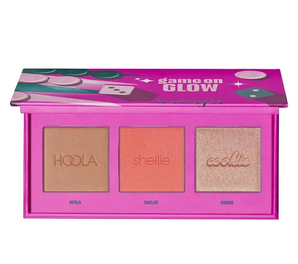 BENEFIT COSMETICS Game On Glow Mini Cheek Palet Te