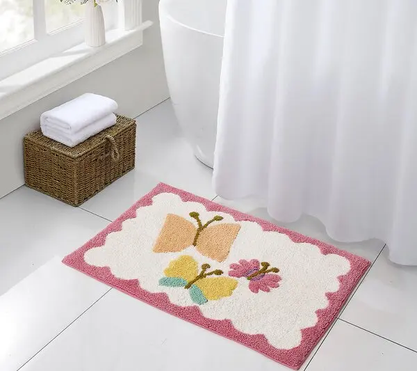 HALLMARK Multi Spring Butterfly Cotton Rich Bat H Rug