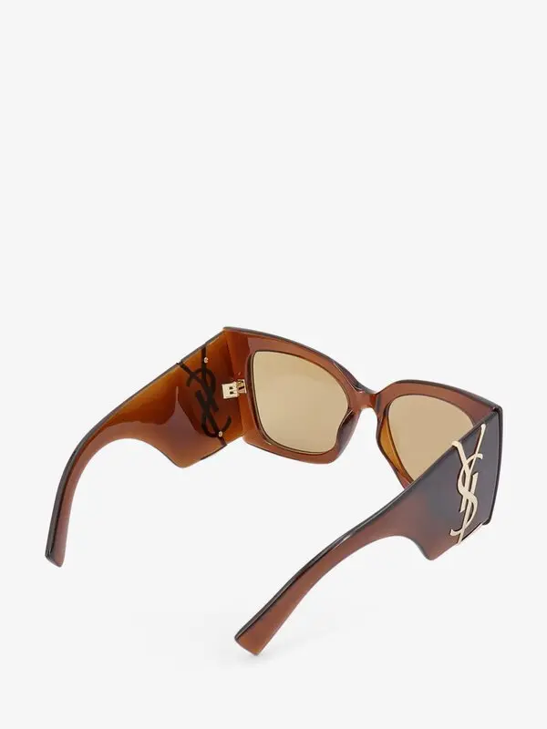 Saint Laurent Crystal Acetate Sunglasses - Brown