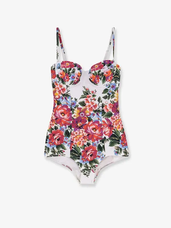 Dolce & Gabbana Floral Print One-piece Swimsuit - Multicolor